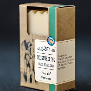Goat Milk Soap | Emu Oil Unscented | 5oz. | Hand Made Moisturizing Soap ...