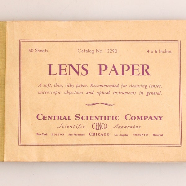 Lens Cleaning Paper - Etsy