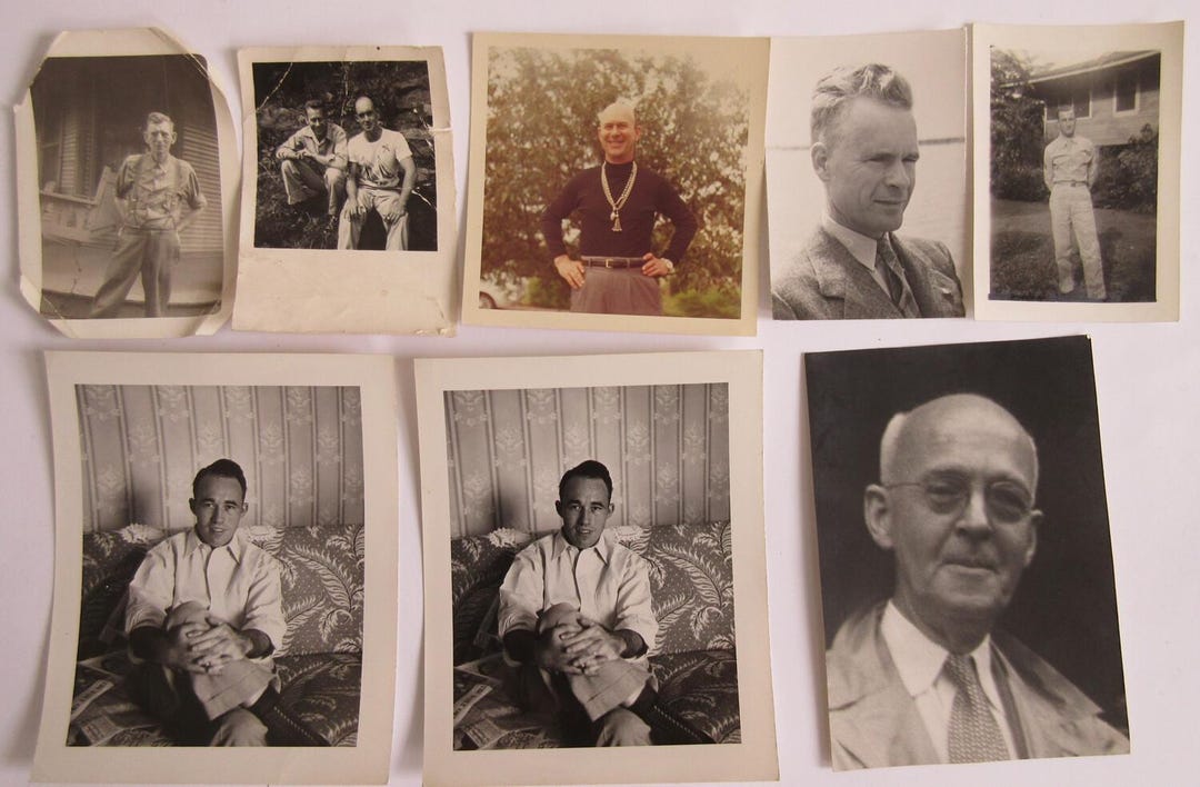 Men Snapshots. B&w 8 Set, 2.5x3.5 to 4x5 Inch. - Etsy