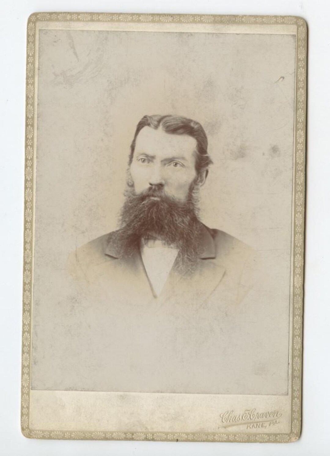 Cab Card Man W/ Wiry Beard From Kane, Pa, Portrait by Craven - Etsy