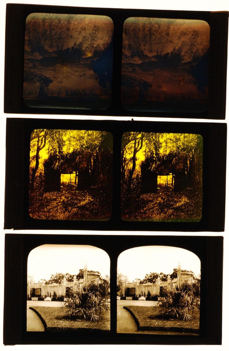 Vintage Argentine Color Stereo Lantern Slides - 3-set, Glass 3.25x6.75 ...