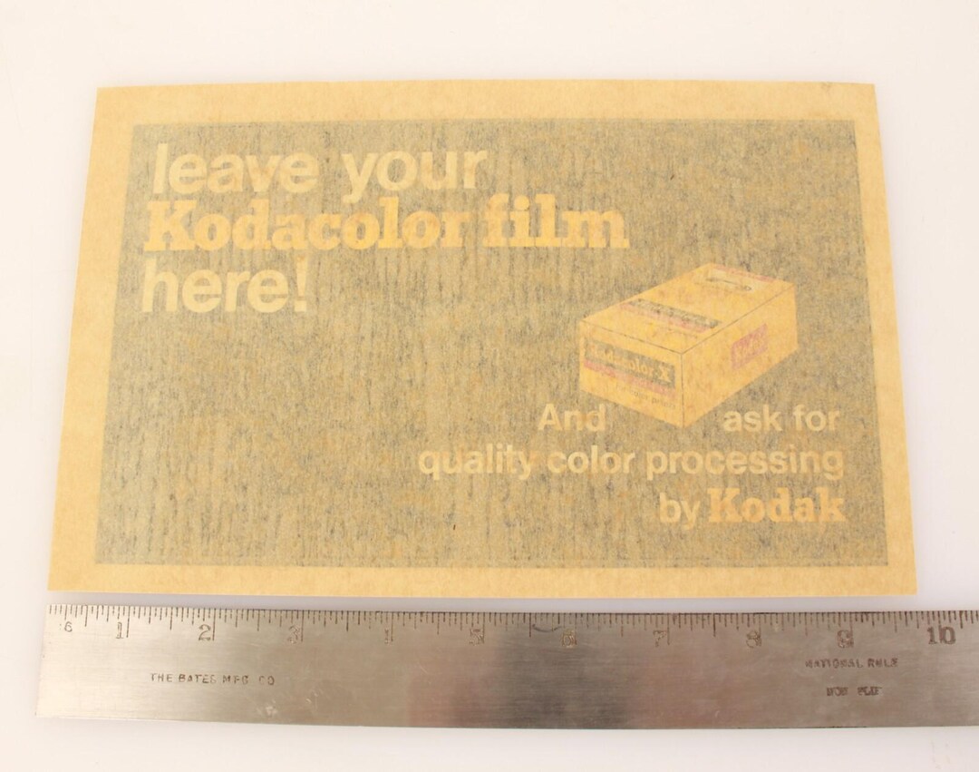 Vintage Kodak Kodacolor Sticker NOS 6.5x10 in - Bold Blue Branding ...
