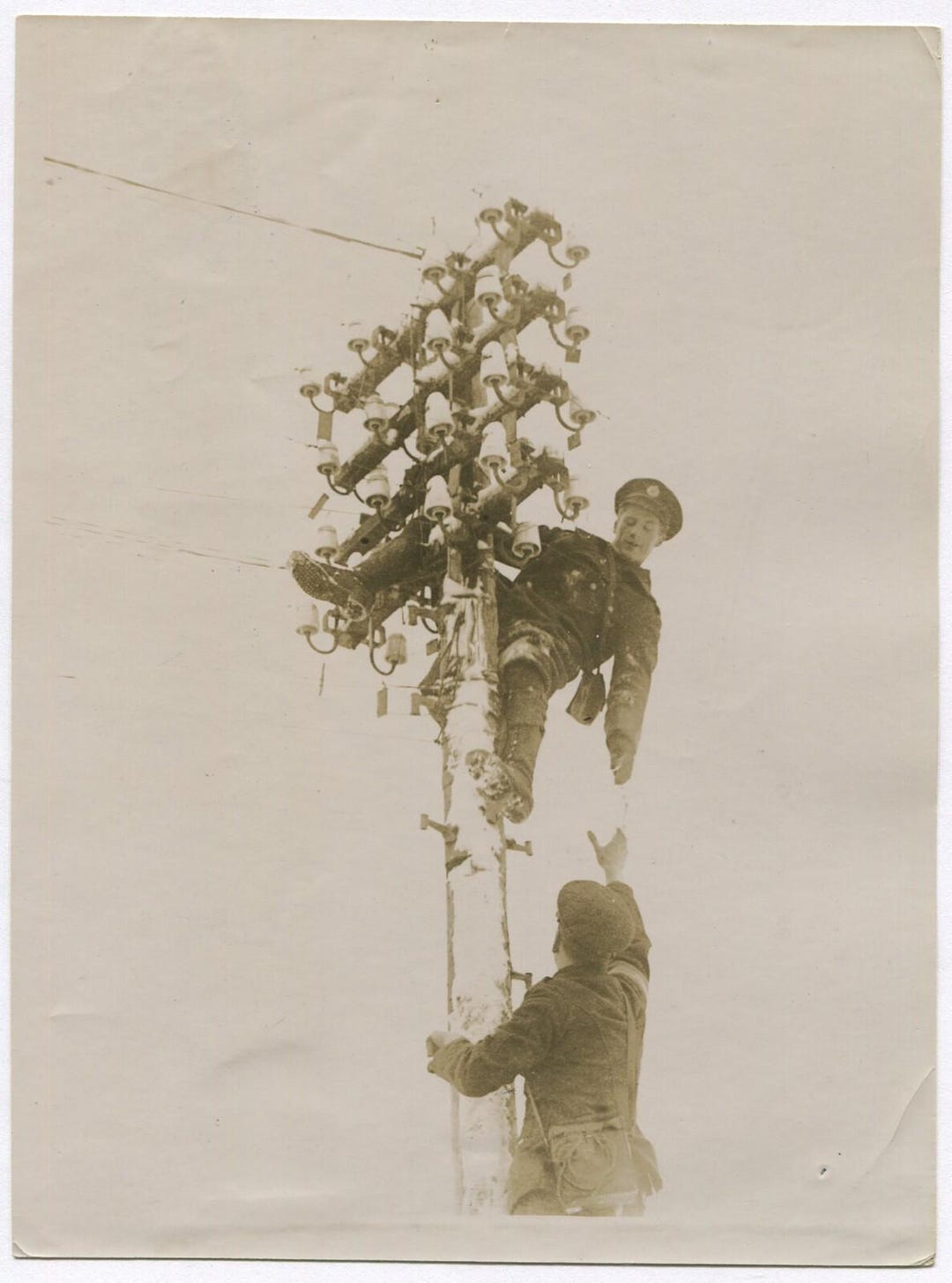 British Troops Hang Wire Communication. British W. Front. Wwi (8x10 ...