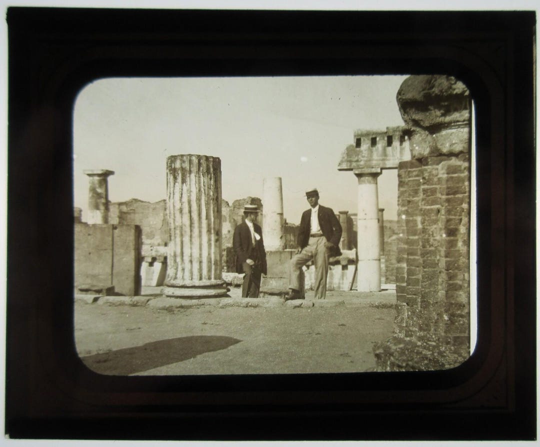 Men Posed Among Roman Ruins. Italy. Photo on Glass. - Etsy