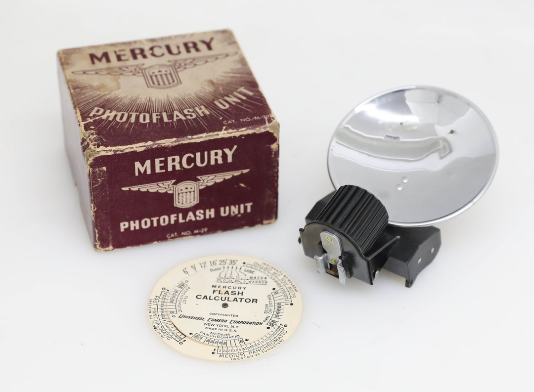 Vintage Mercury Photoflash Unit M-29 in Box With Calculator - Etsy