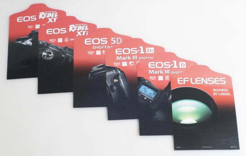 Vintage Canon Display Signs Set of 6 6x9 for 1d Mark Iii, 1ds Mark Iii ...