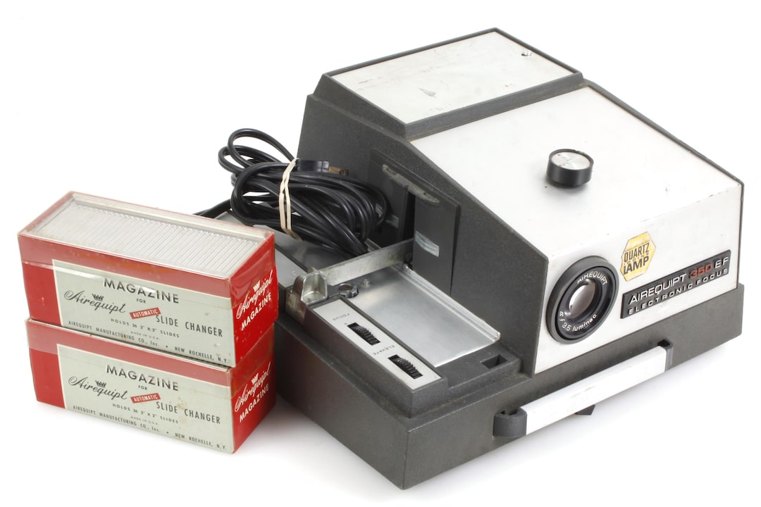 Airequipt Slide Projector W Working Bulb & 2 Slide Trays - Etsy