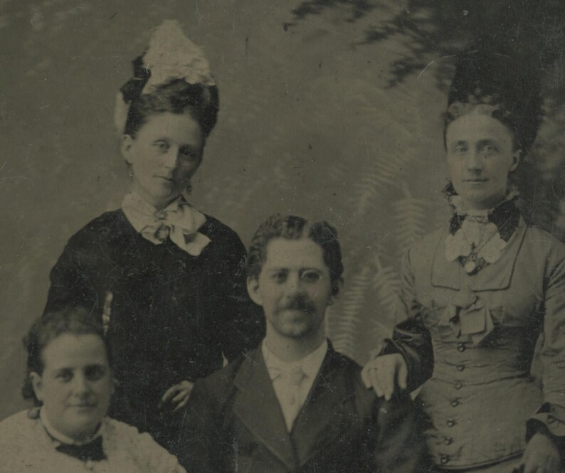 Vintage 1/2 Plate Tintype Painted Backdrop for Family Portraits, Photo ...