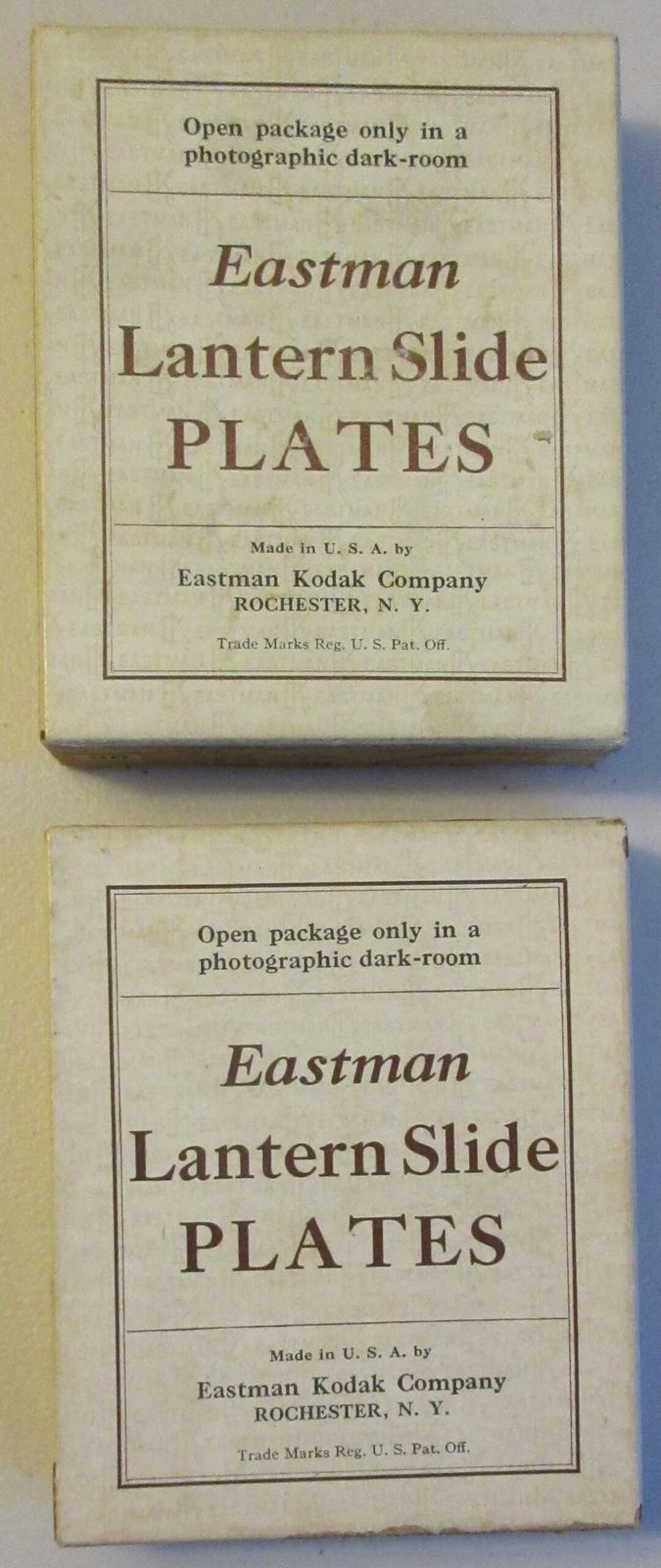 Vintage Eastman Lantern Slide Boxes - 2-set, Empty Original Old Boxes ...