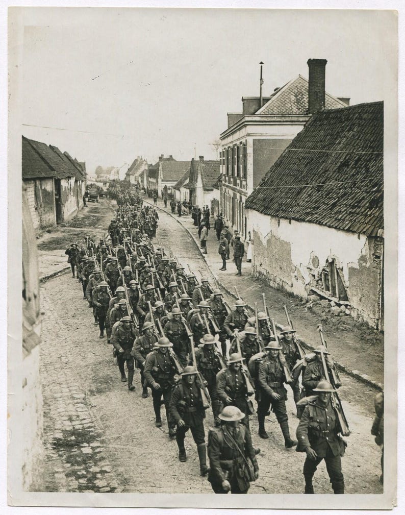 Vintage WWI Newfoundland Regiment Marching 8x10 Photo Print - Western ...