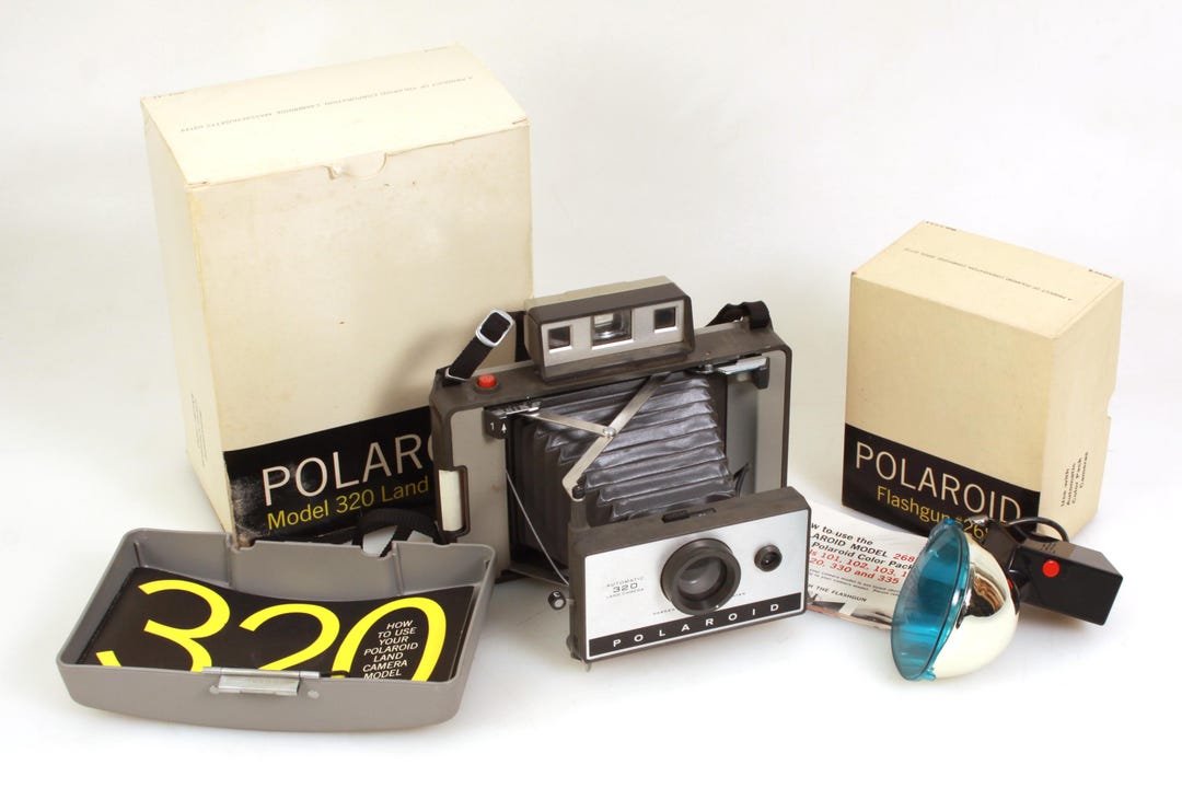 Polaroid Land Camera & Flash in Boxes - Display/prop - Etsy