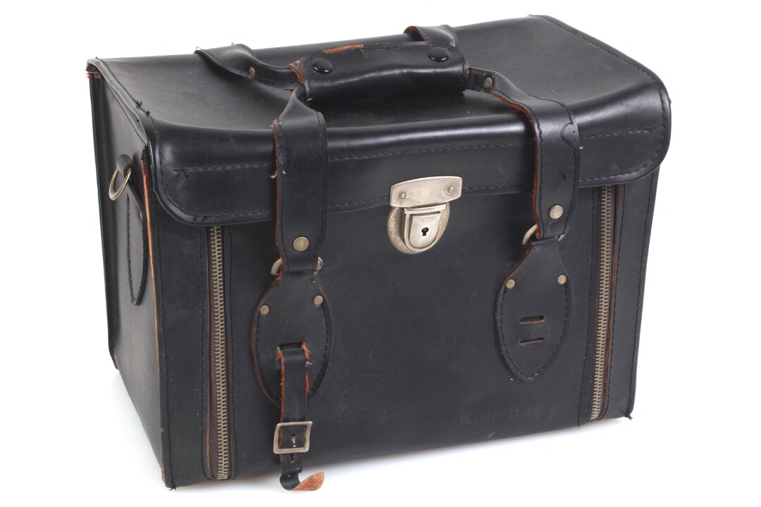 Vintage Camera Bag 1960s Black Leather - Etsy