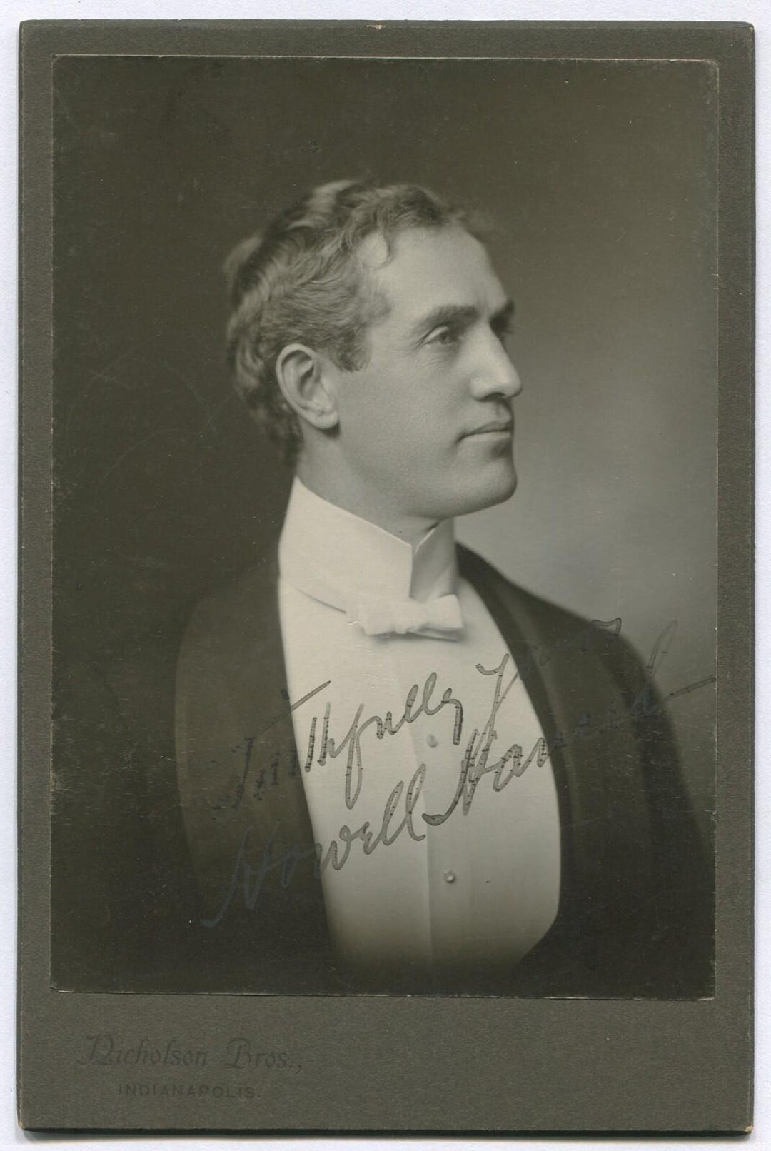 Vintage Authentic Portrait Photograph of a Man in Formal Attire, Signed ...