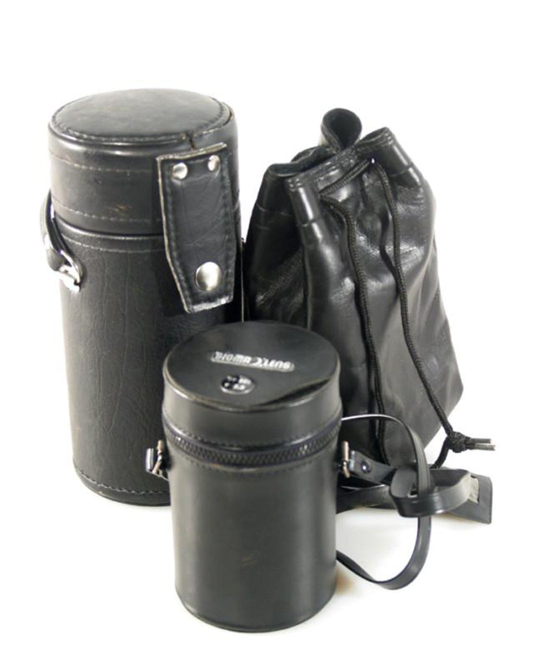 Vintage Lens Case Set of 3: 2 Hard Cases + 1 Soft Case for Camera ...