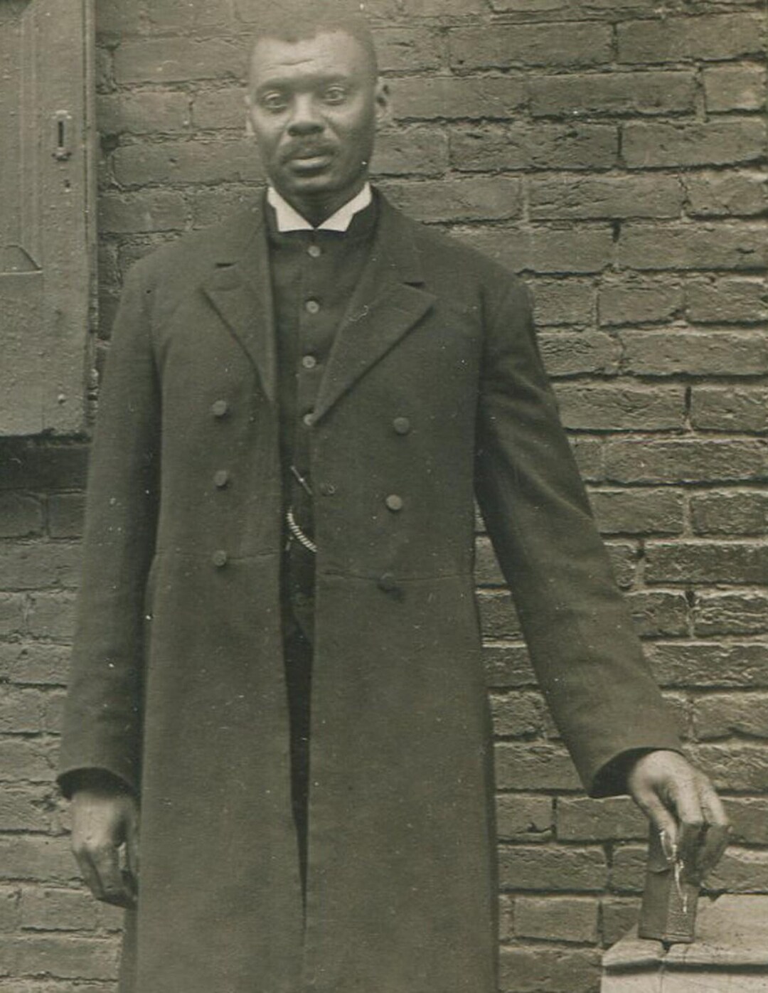 African American Man. Rev. F.w, Collins, Standing Pose W/bible. Photo ...