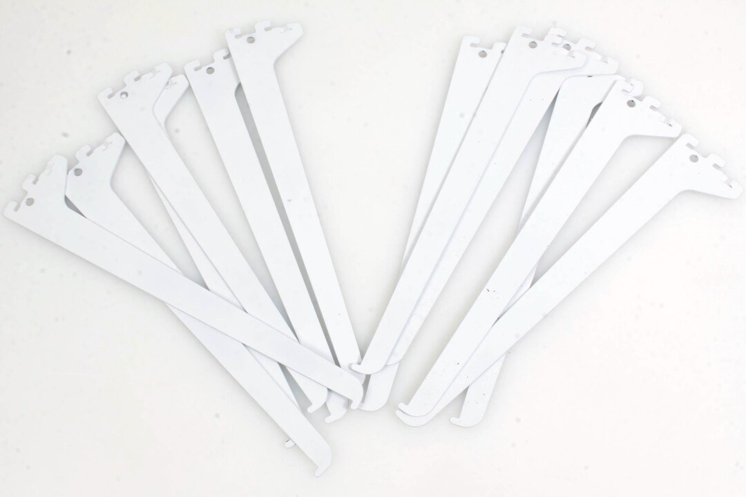 Blulu 12 Piece Single Track System Metal Shelf Brackets - Etsy