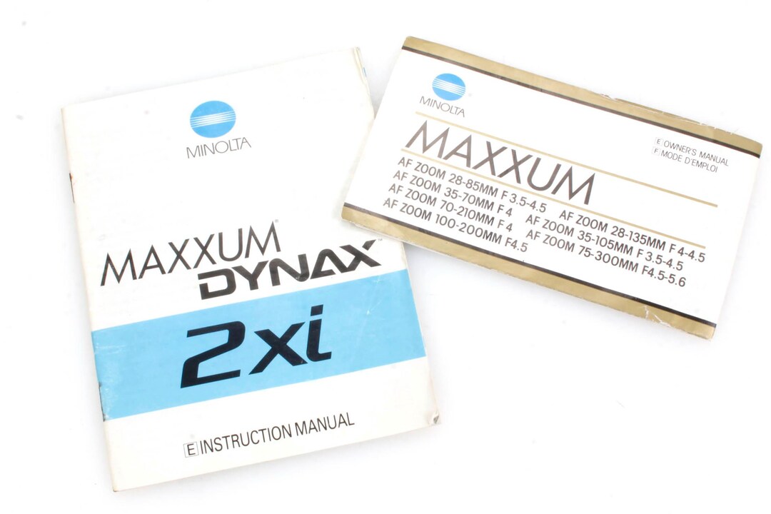 Minolta Maxmum DYNAX 2xi + Maxmum Lenses Guides - Etsy