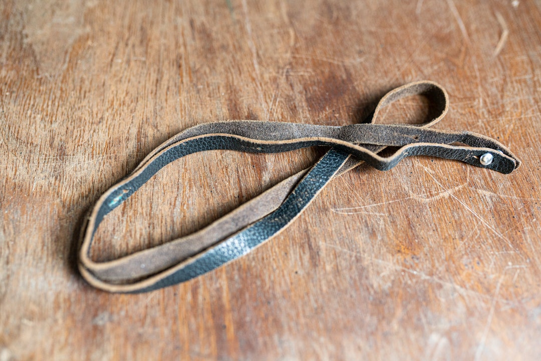 Vintage Black Leather Camera Strap - Circa 1950s - Etsy