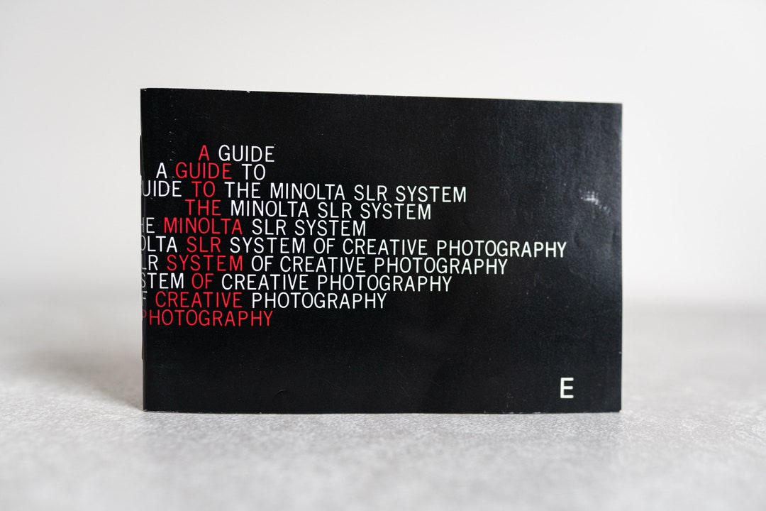 A Guide to the Minolta SLR System of Creative Photography - Etsy