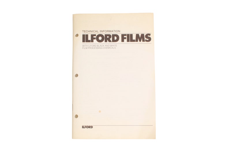 Ilford Films Technical Guide - Etsy