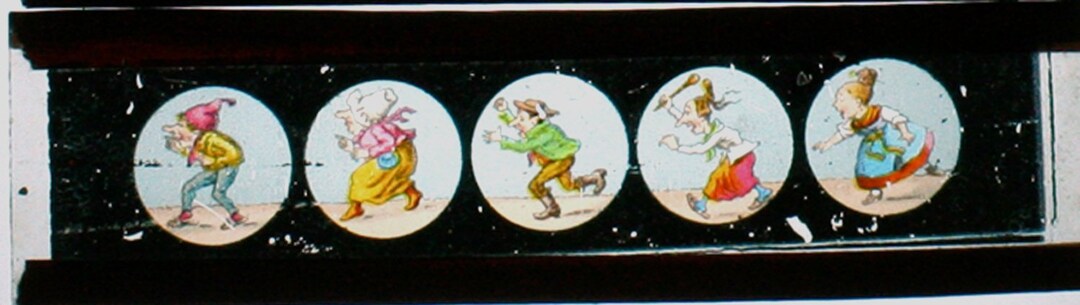 Magic Lantern Slide, Color. Cartoon Characters//grandma//illustration ...