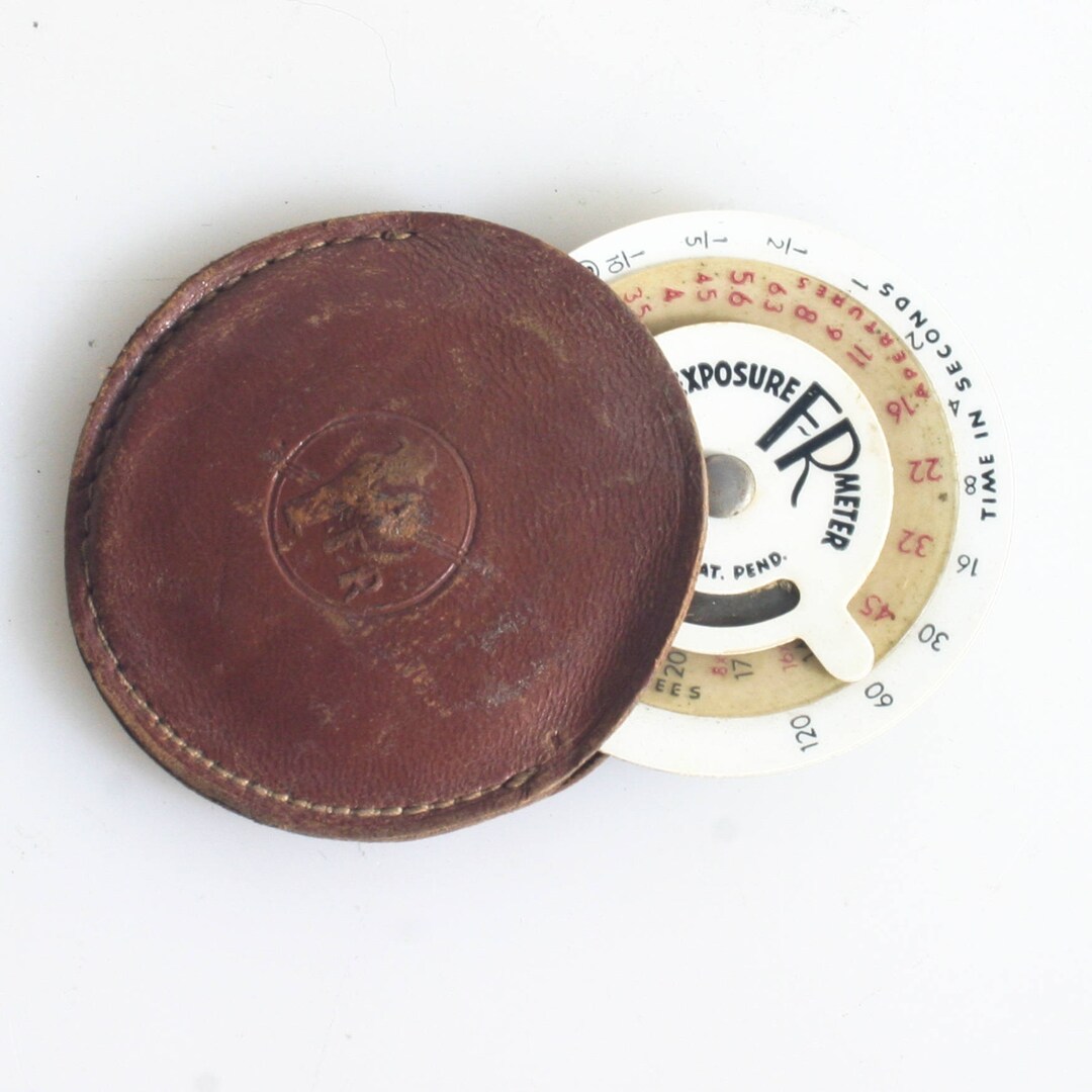 Vintage Fr Exposure Meter//small Celluloid Dials in Leather Case - Etsy UK
