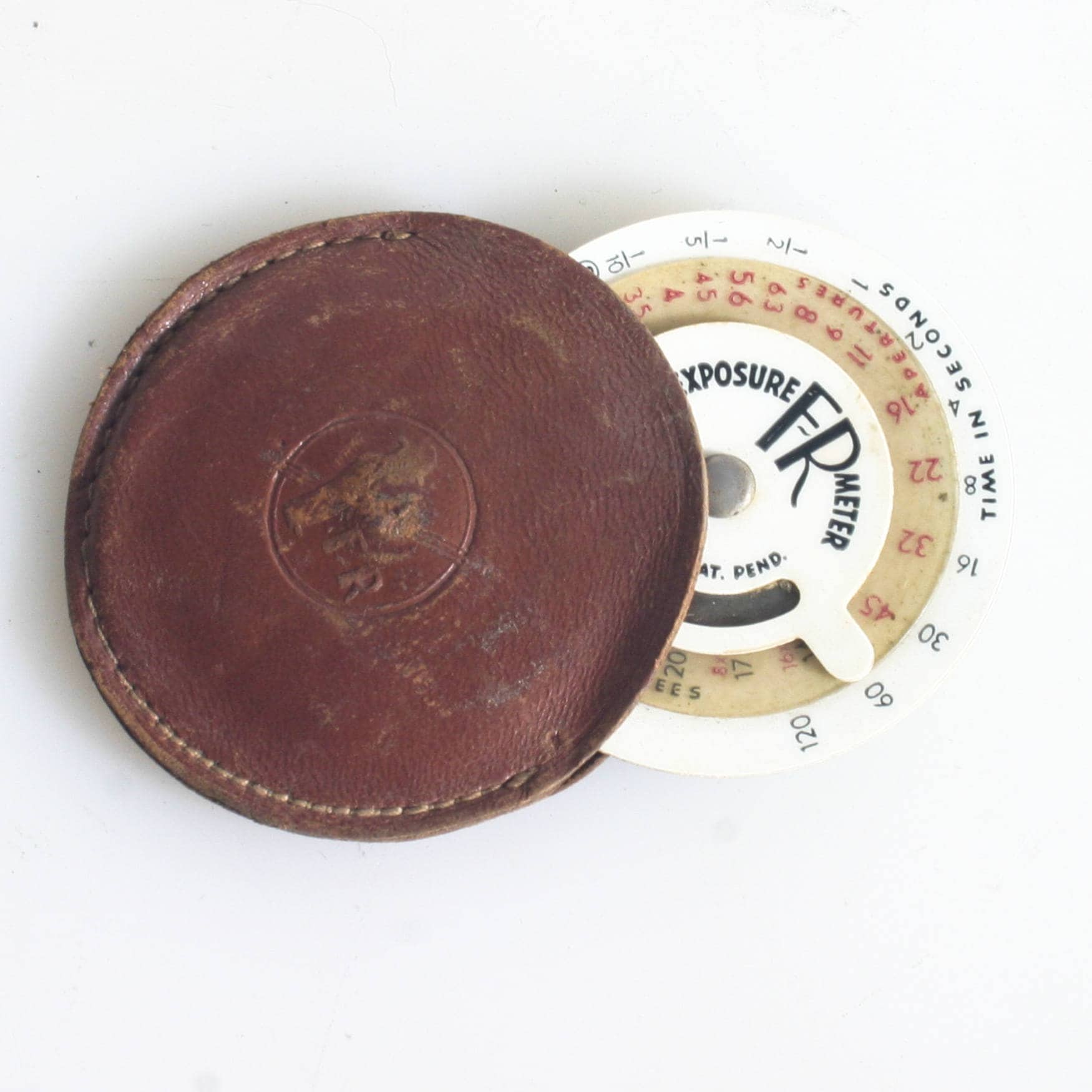 Vintage Fr Exposure Meter//small Celluloid Dials in Leather - Etsy UK