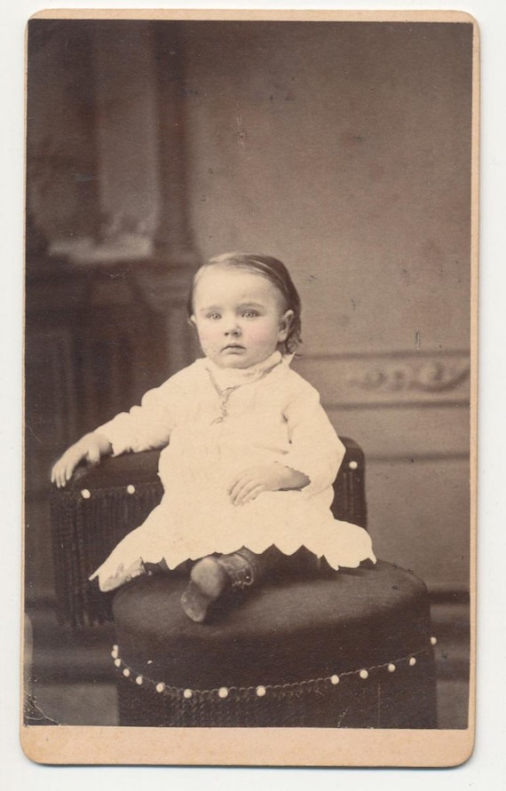 CDV Photo From the 1800s of Cute Little Toddler Girl With | Etsy UK