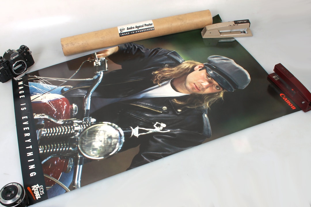 Andre Agassi - Image is Everything - Canon EOS Rebel Original Ad Poster ...