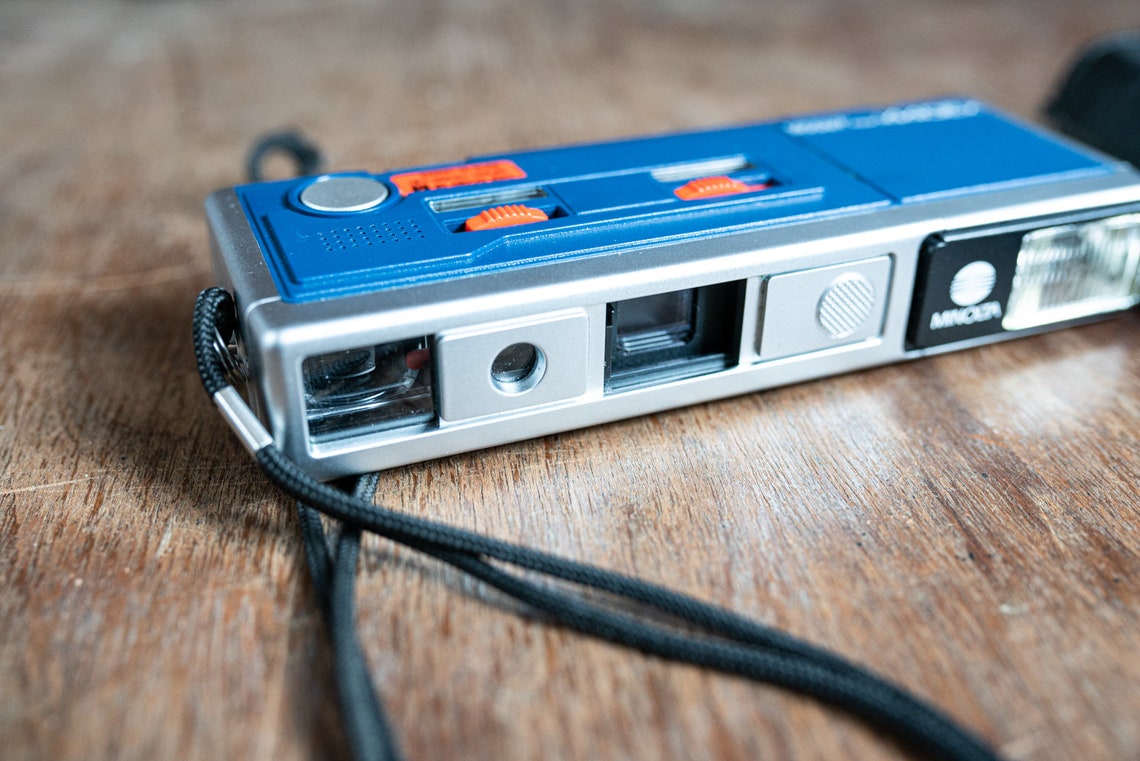 Minolta Pocket Pak 440ex Blue 110 Film Camera W/ Case and - Etsy