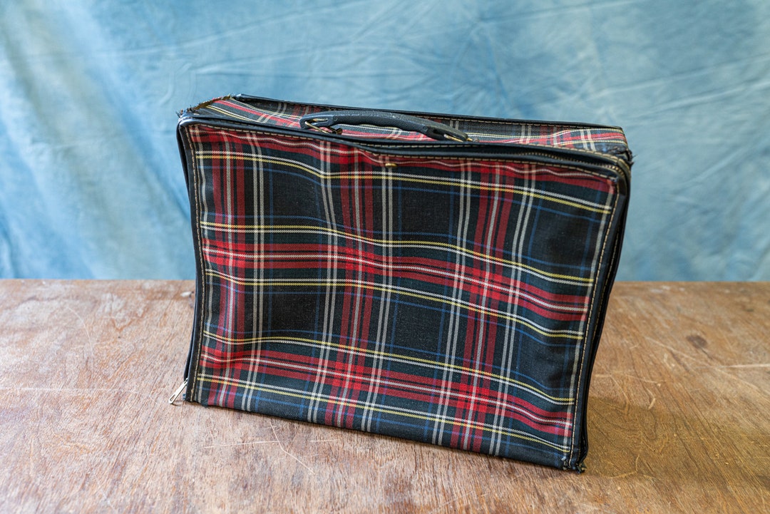 Vintage Plaid Luggage Bag - Circa 1960s - Etsy
