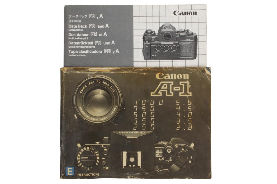 Canon A1 Manual & FN Data Back Instructions - Etsy