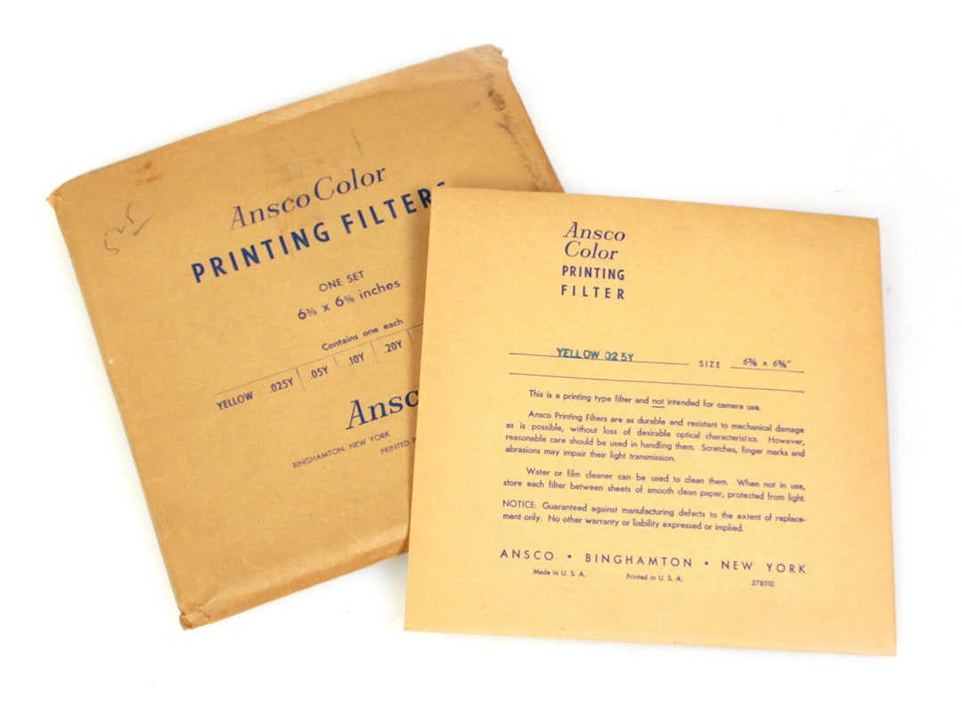 Vintage Ansco Color Printing Filters Yellow Set of 7 - Etsy