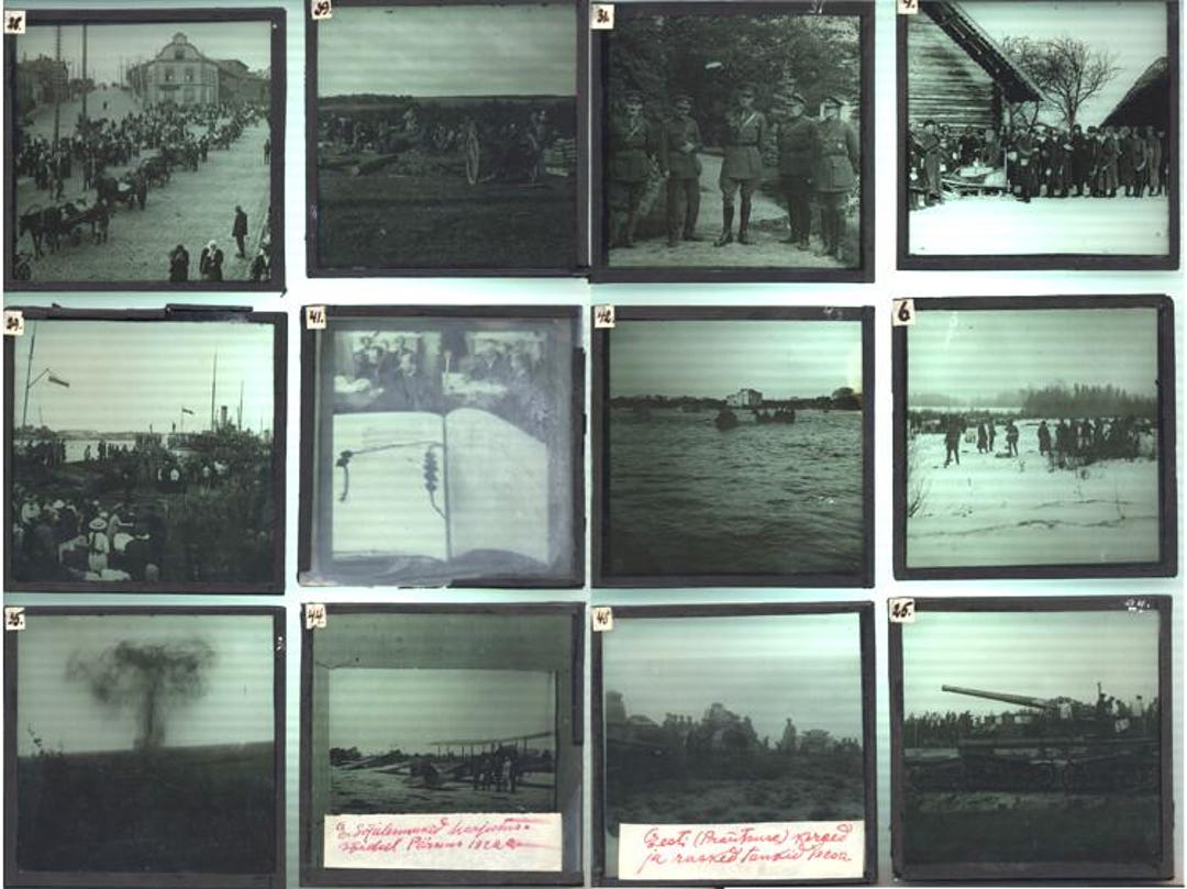 Set of 42 Glass Slides of Russian Soldiers, Boats, Tanks, Etc W/ Kodak ...