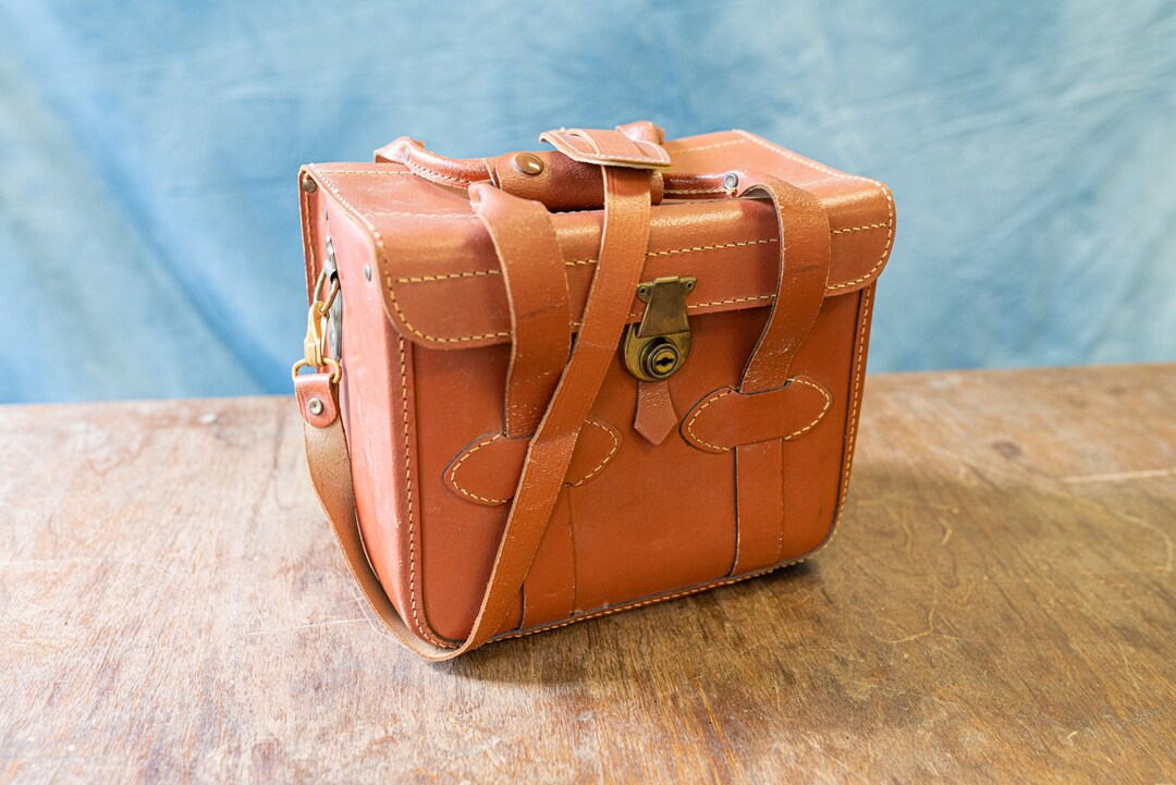 Vintage Brown Leather Camera Bag - Circa 1950s - Etsy
