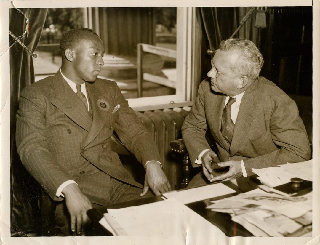 Vintage 1936 Photo Jesse Owens and Gov Alfred M Landon - Etsy