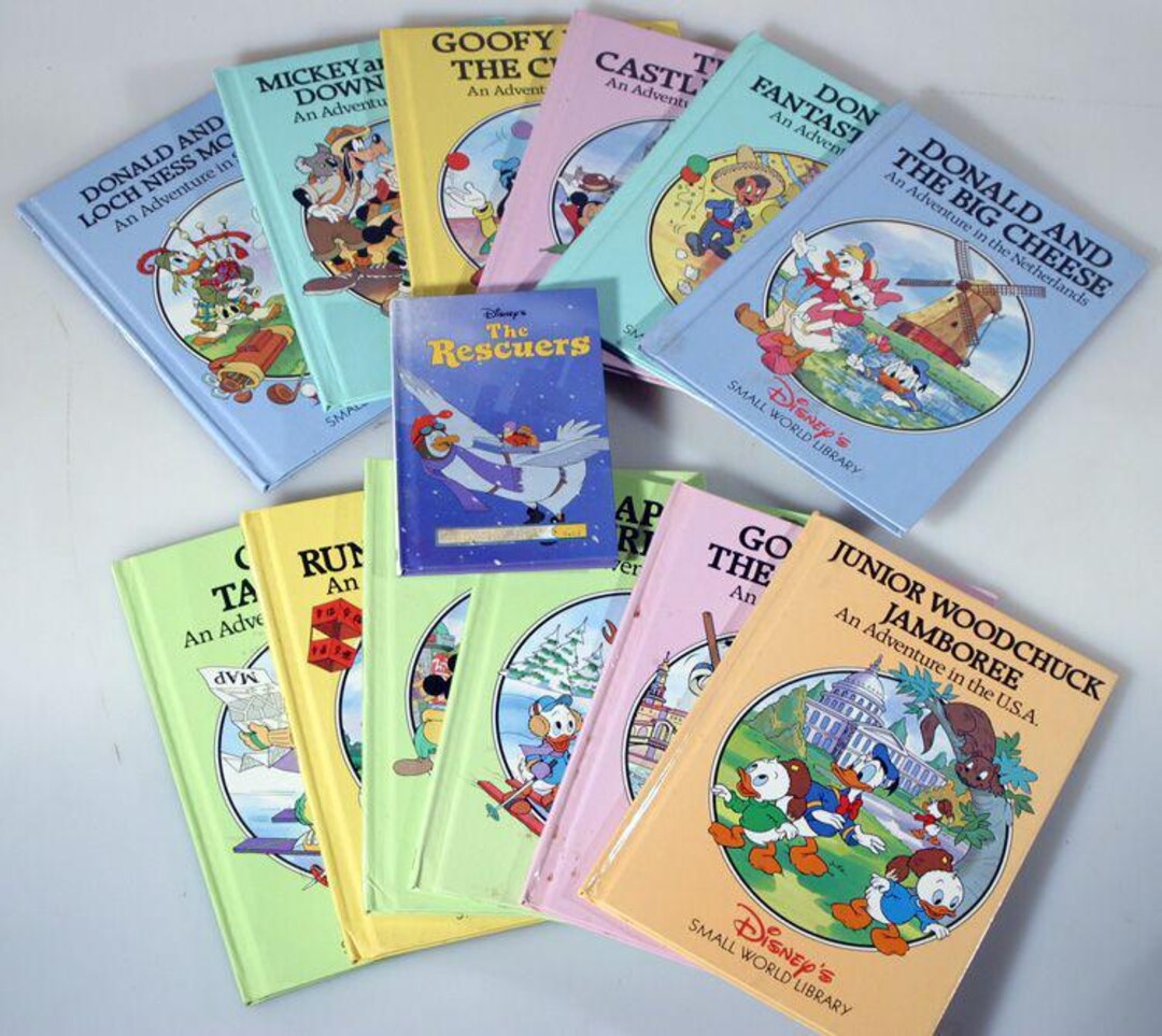 Vintage Disney's Small World Library Books Set of 12 + Bonus the ...
