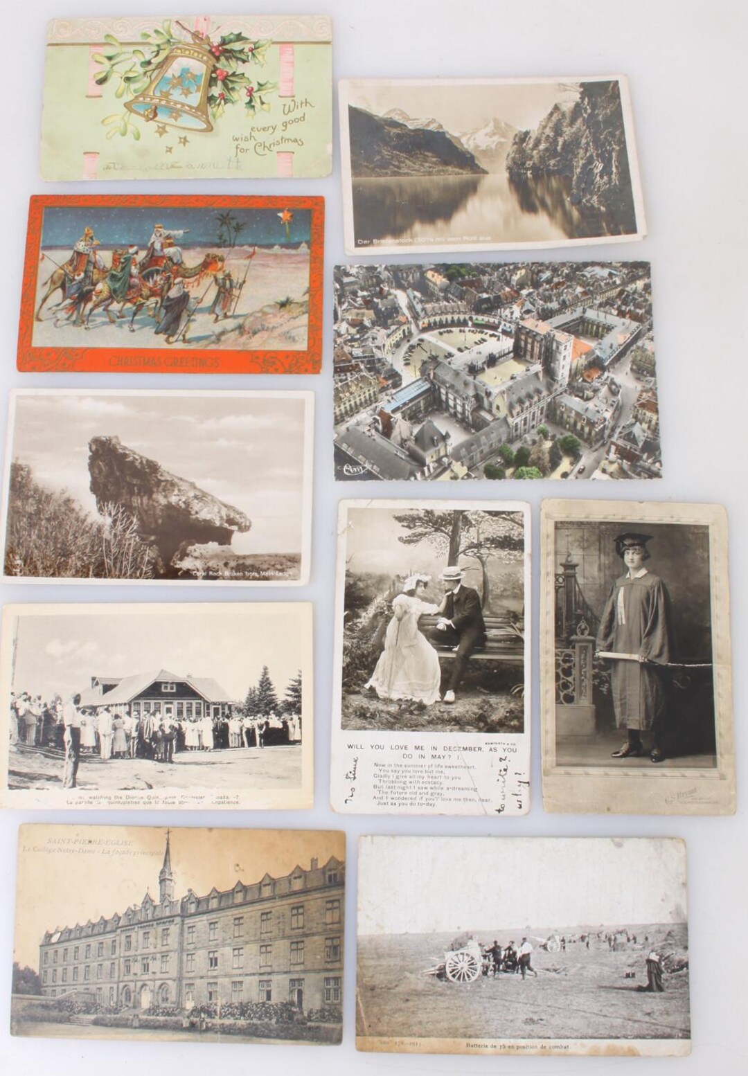 Vintage Photo Postcards Set of 10 - Lithographic Cards for Collectors ...