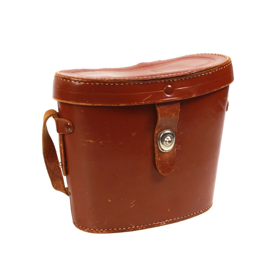 Vintage Brown Leather Binoculars Case Felt Lined - Etsy