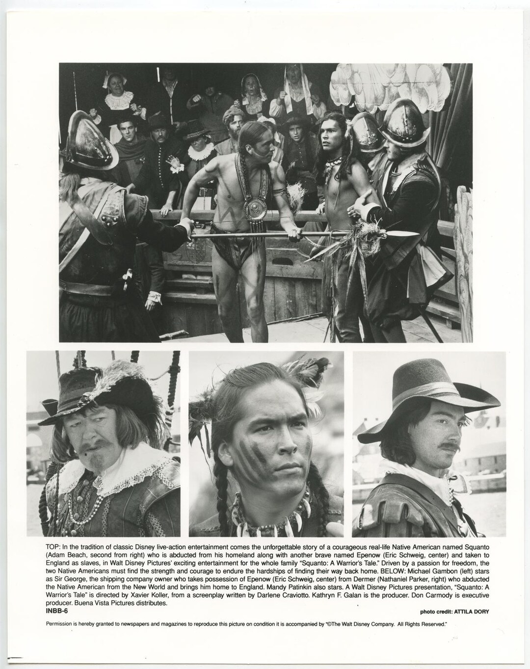 Vintage 8x10 Photo: Native American Squanto Warriors Tale, Original ...