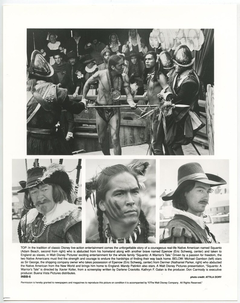 Vintage 8x10 Photo: Native American Squanto Warriors Tale, Original ...