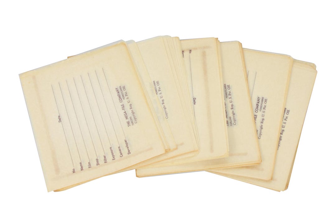 Nega-file 4x5 Negative Glassine Lot - Etsy