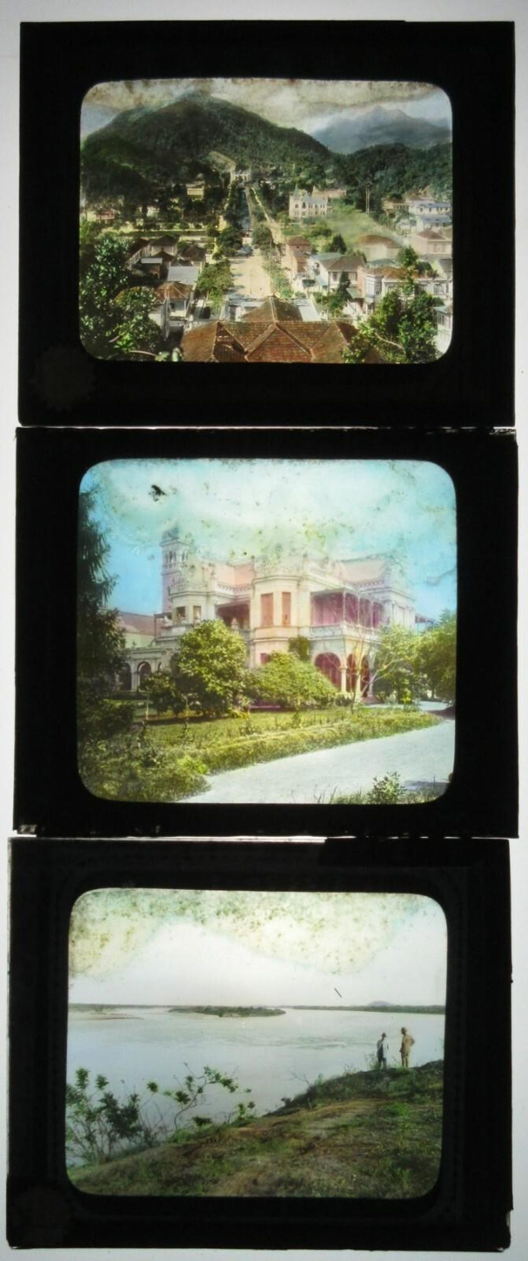 Vintage Brazil Lantern Slides 3-set – Hand-colored Tinted Glass Photos ...
