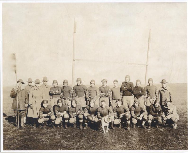 Vintage 8x10 Football Photo - Early American Football Team in Field ...