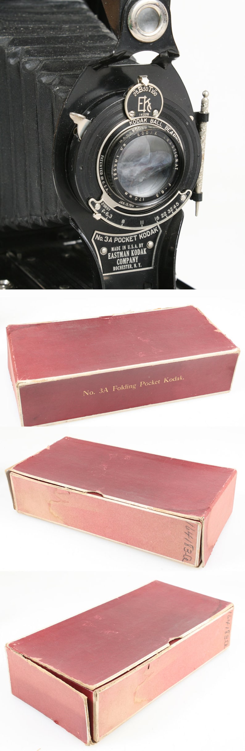 Kodak No 3A Folding Pocket Camera in Box - Etsy