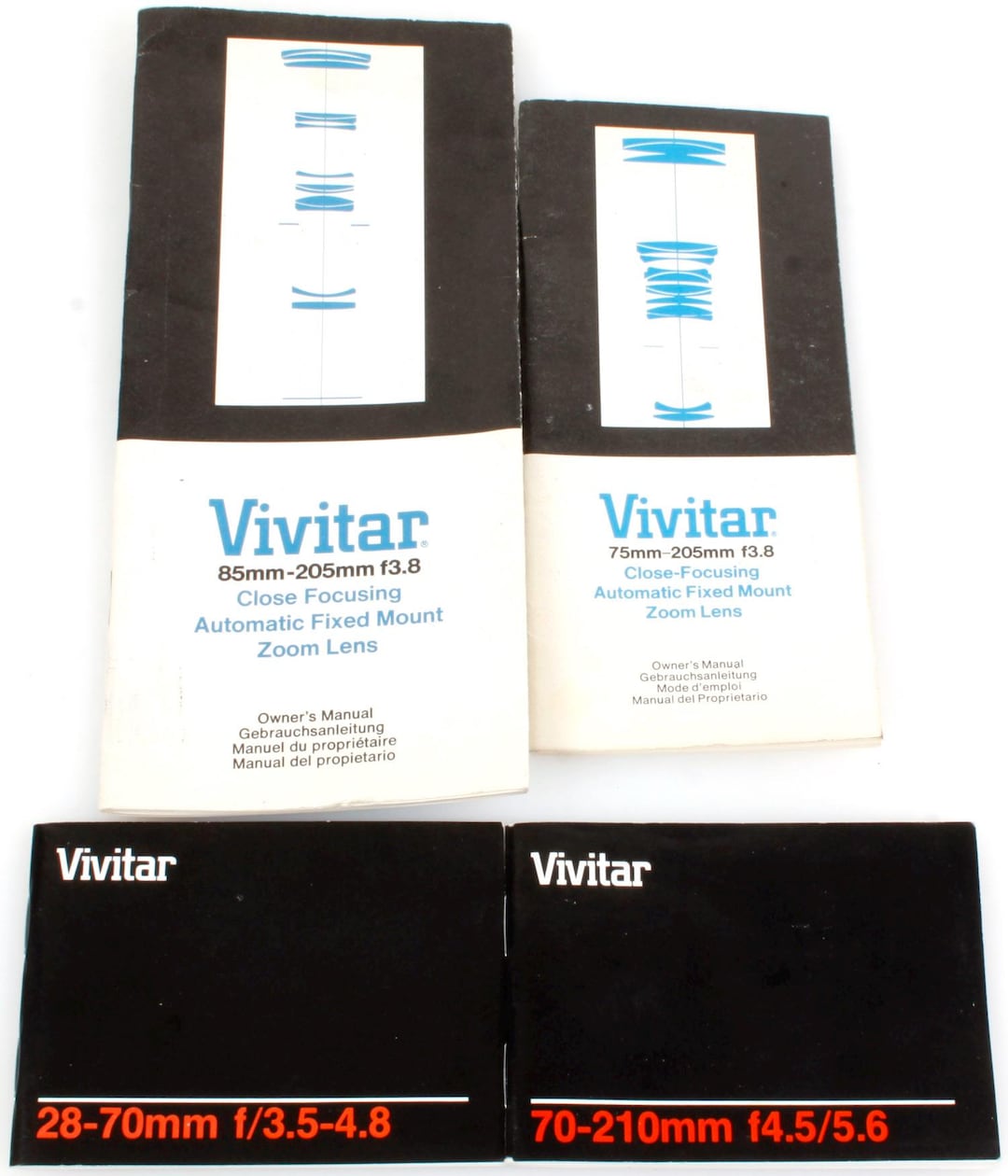 Vivitar Vintage Lens Instruction Manuals Lot of 4 - Etsy