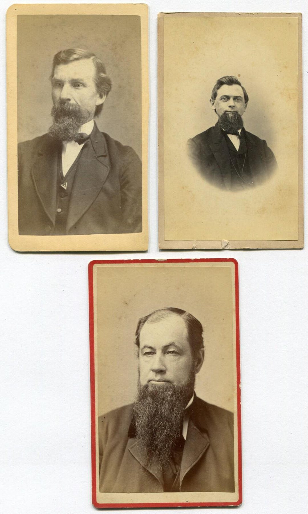 Men W/beards. 3 Set CDV. Conn. - Etsy