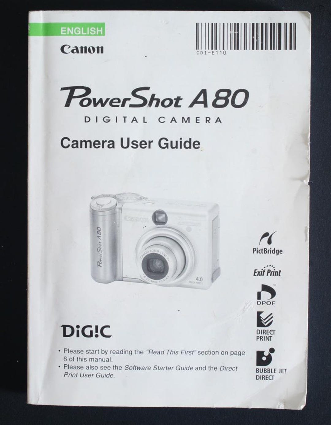 Canon Powershot A80 User Guide - Etsy