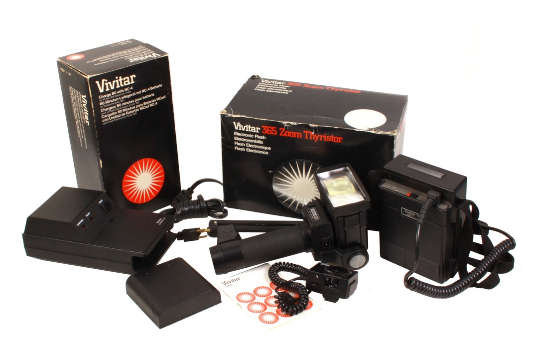 Vivitar 365 Zoom Thyristor Outfit Electronic Flash/lvp1 Power Pack ...