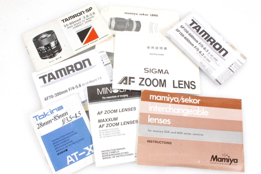 Various Camera Lens Manuals - Etsy